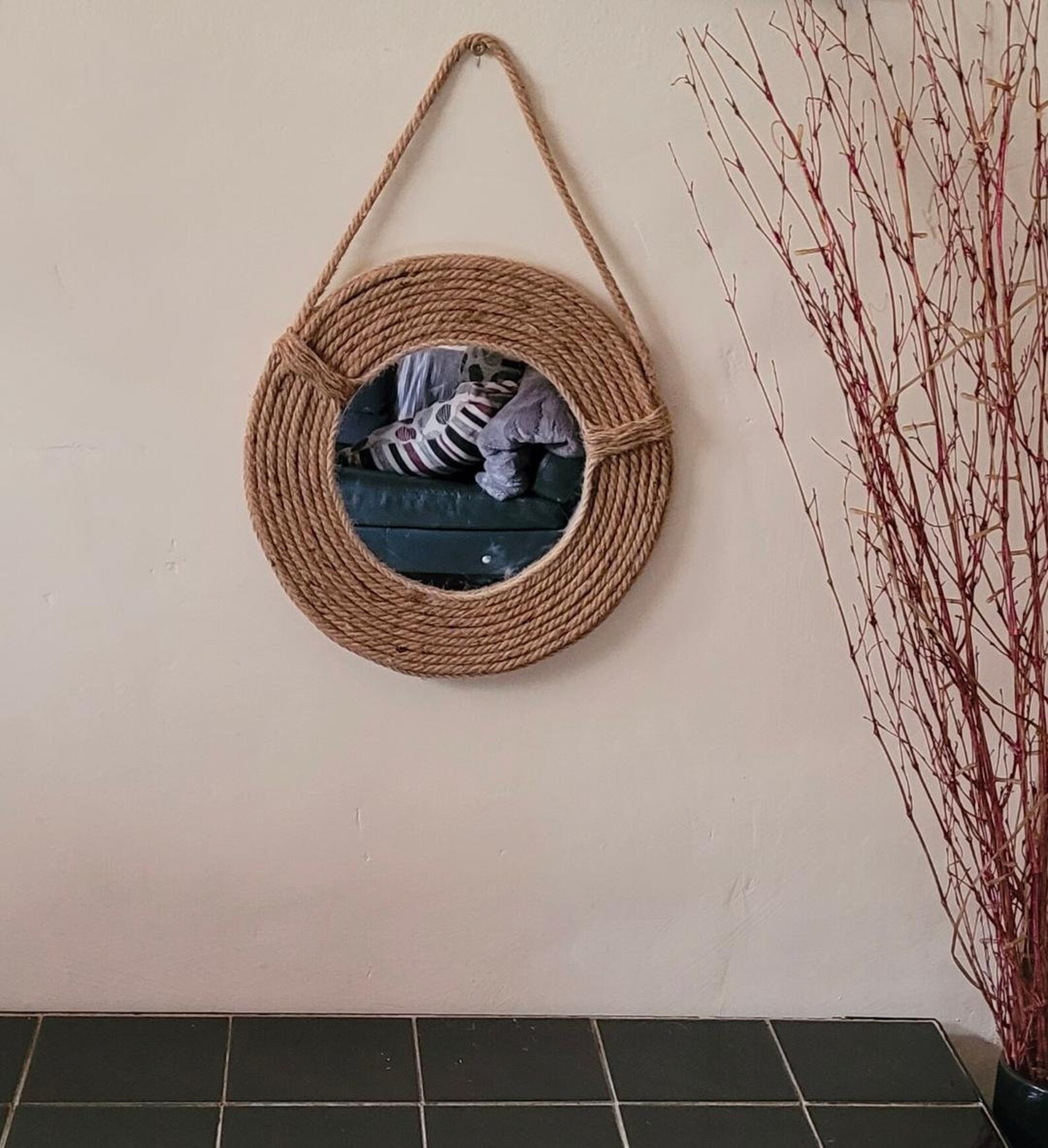 Nautical Style Rope Mirror - Etsy