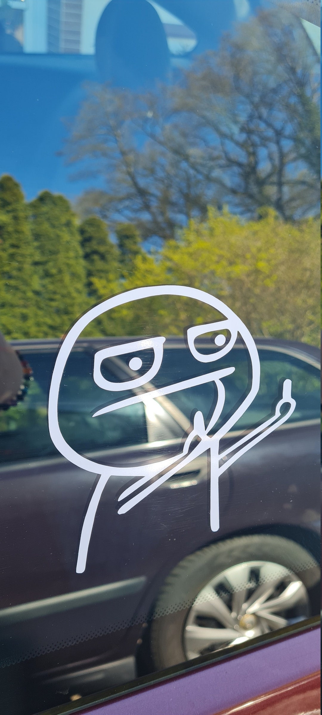 Car Sticker "middle Finger" - Etsy