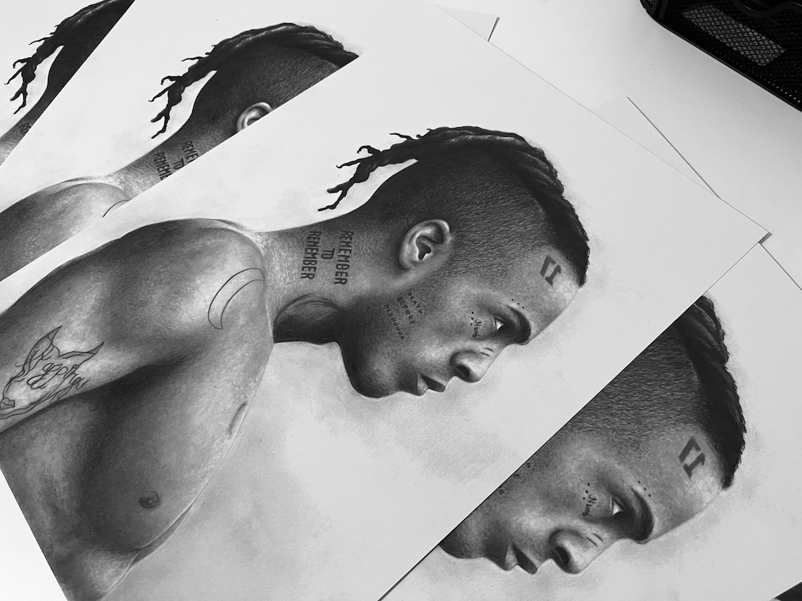 Xxxtentacion Drawing Prints Etsy