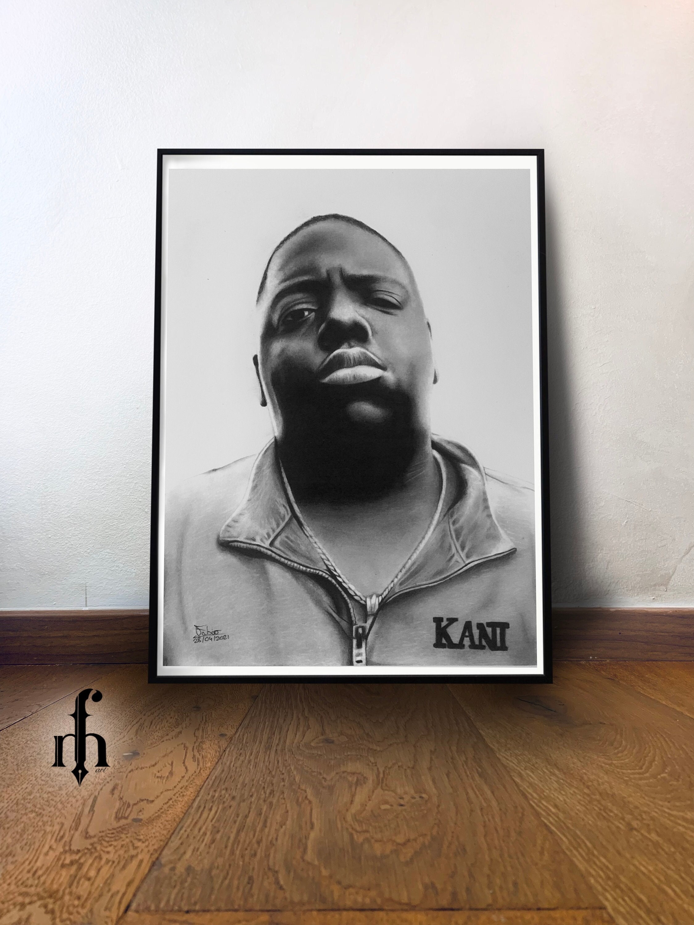 The Notorious BIG Drawing Prints - Etsy
