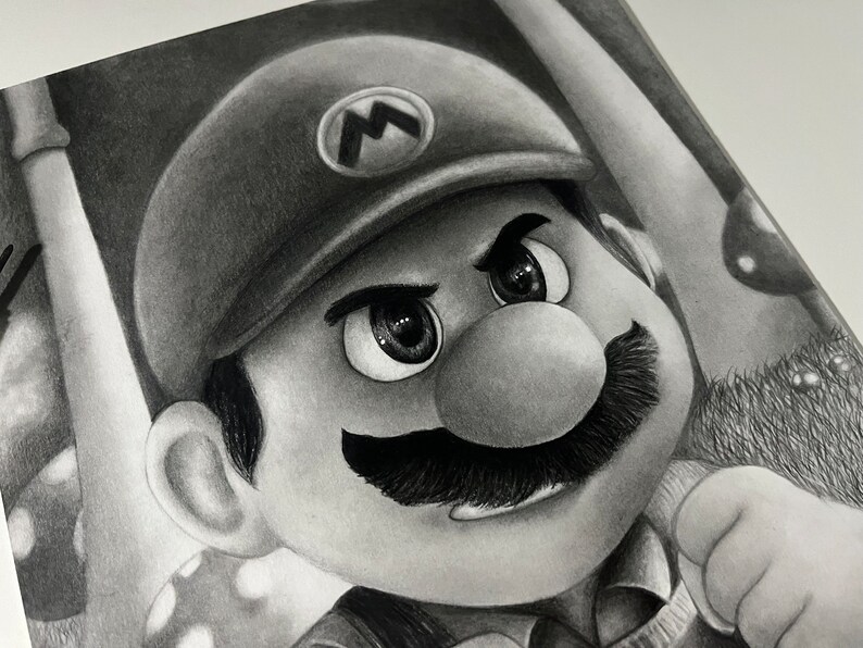 Super Mario Bros Original Drawing With Pencils - Etsy