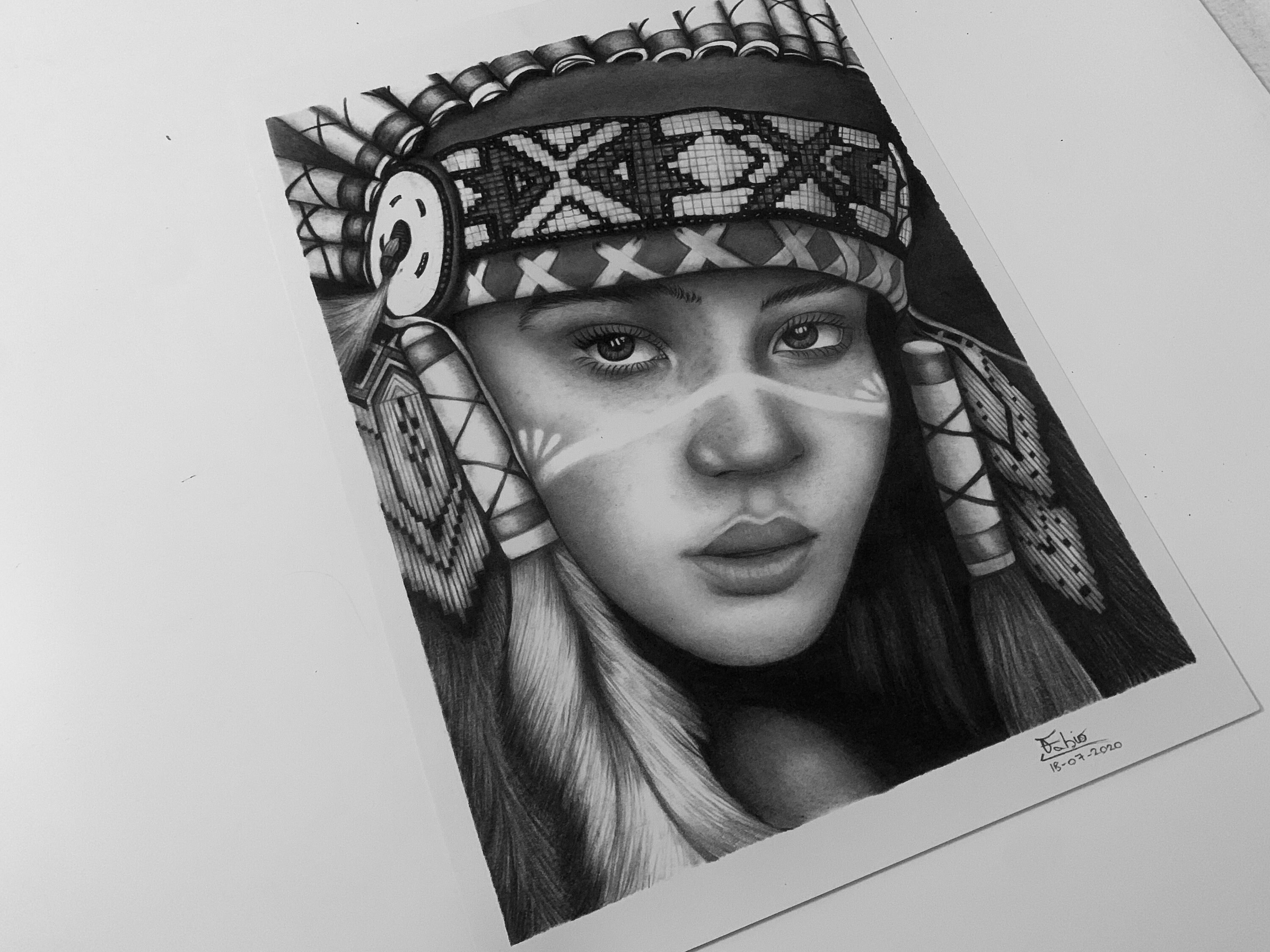 Native American Girl Drawing Prints - Etsy