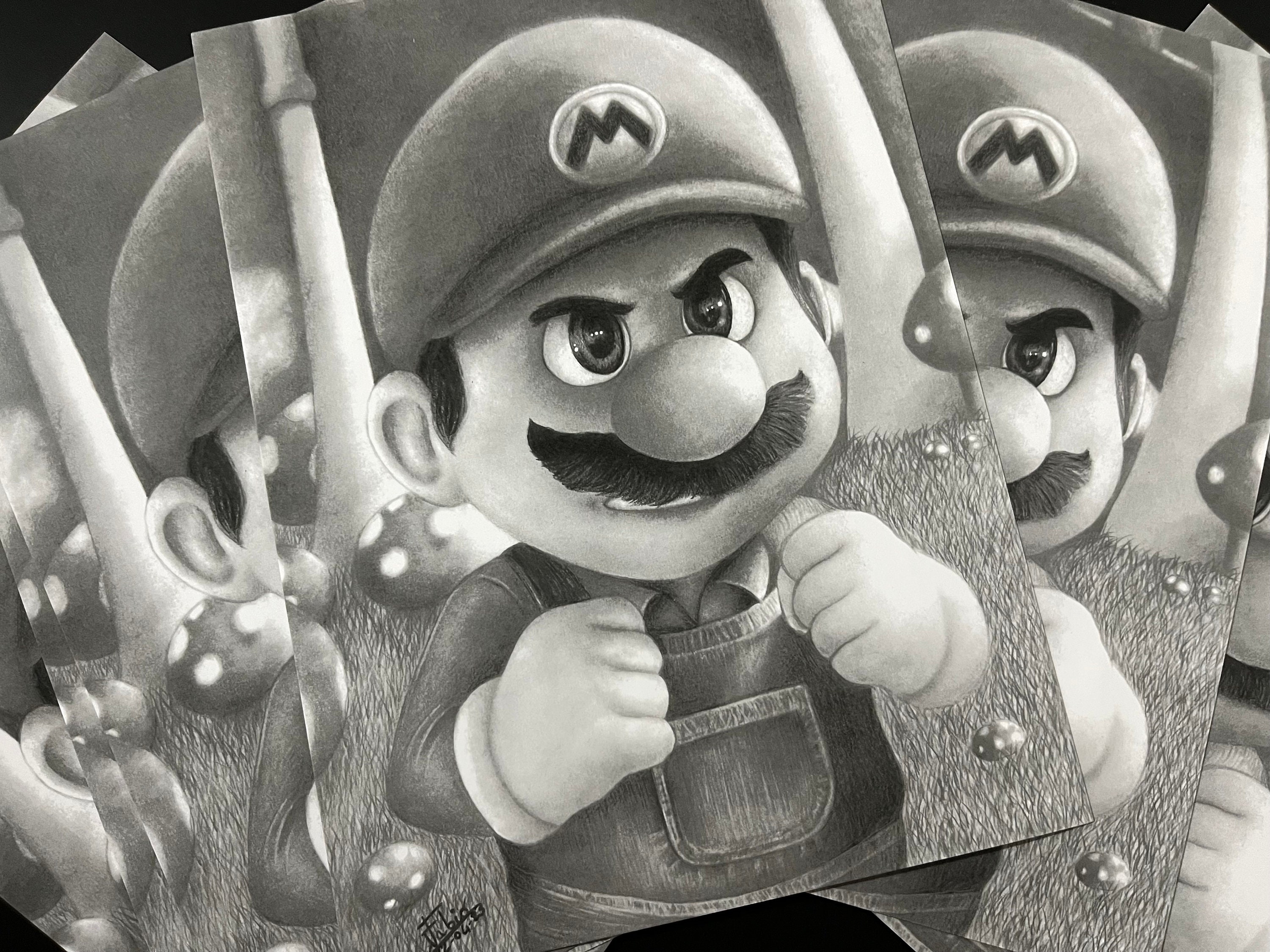 Super Mario Drawing Prints - Etsy