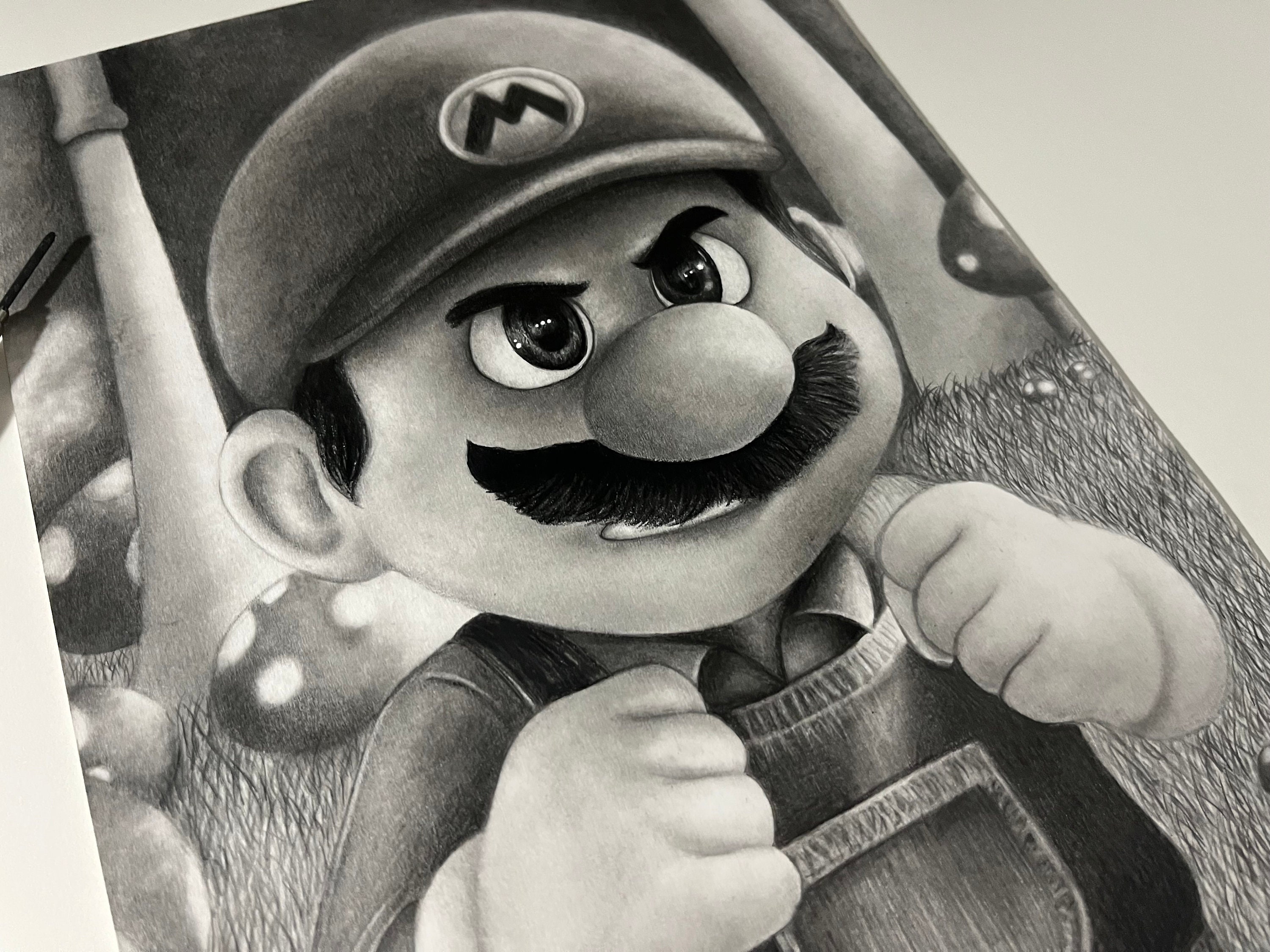 Super Mario Bros Original Drawing With Pencils - Etsy