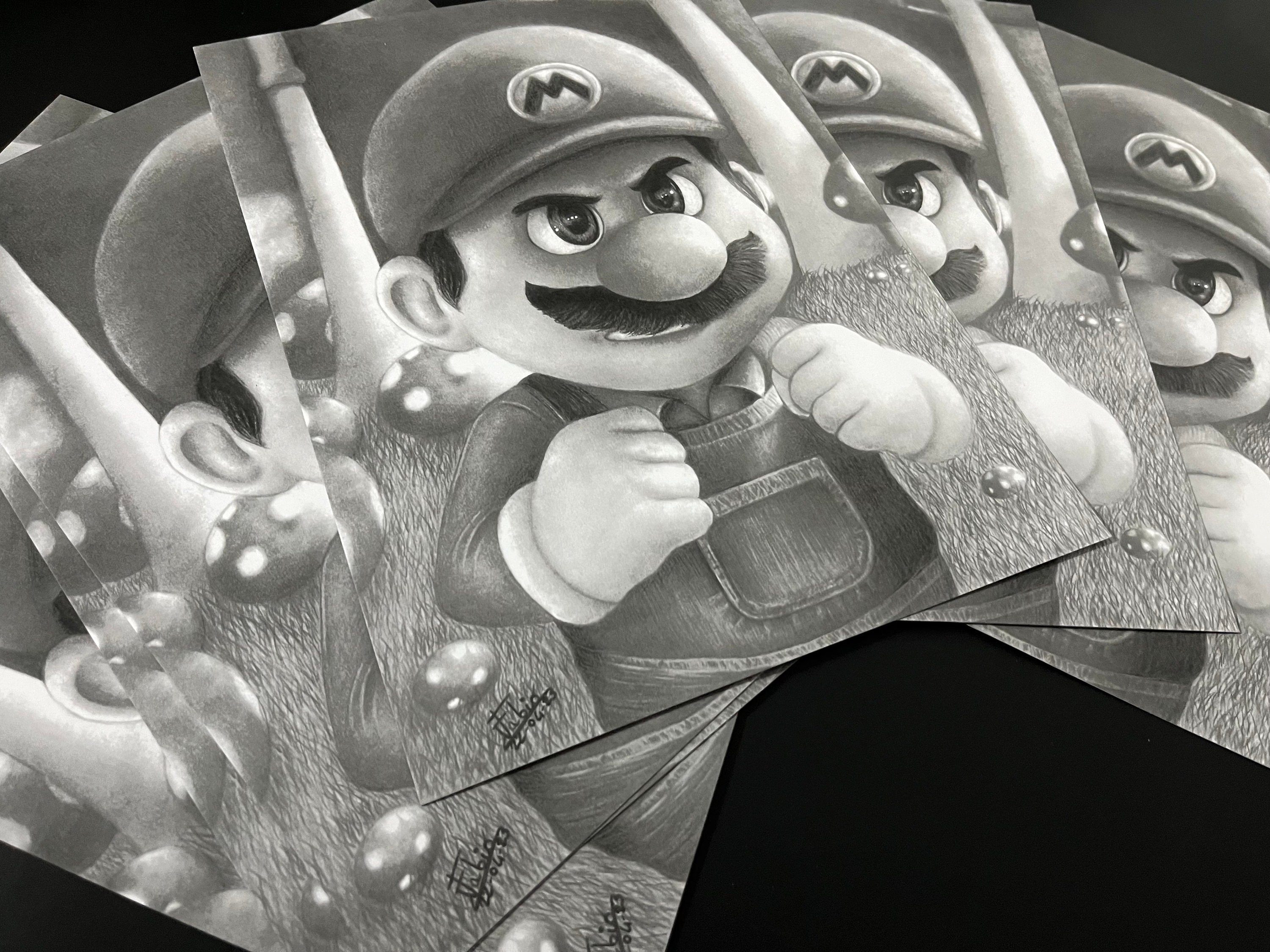 Super Mario Drawing Prints - Etsy