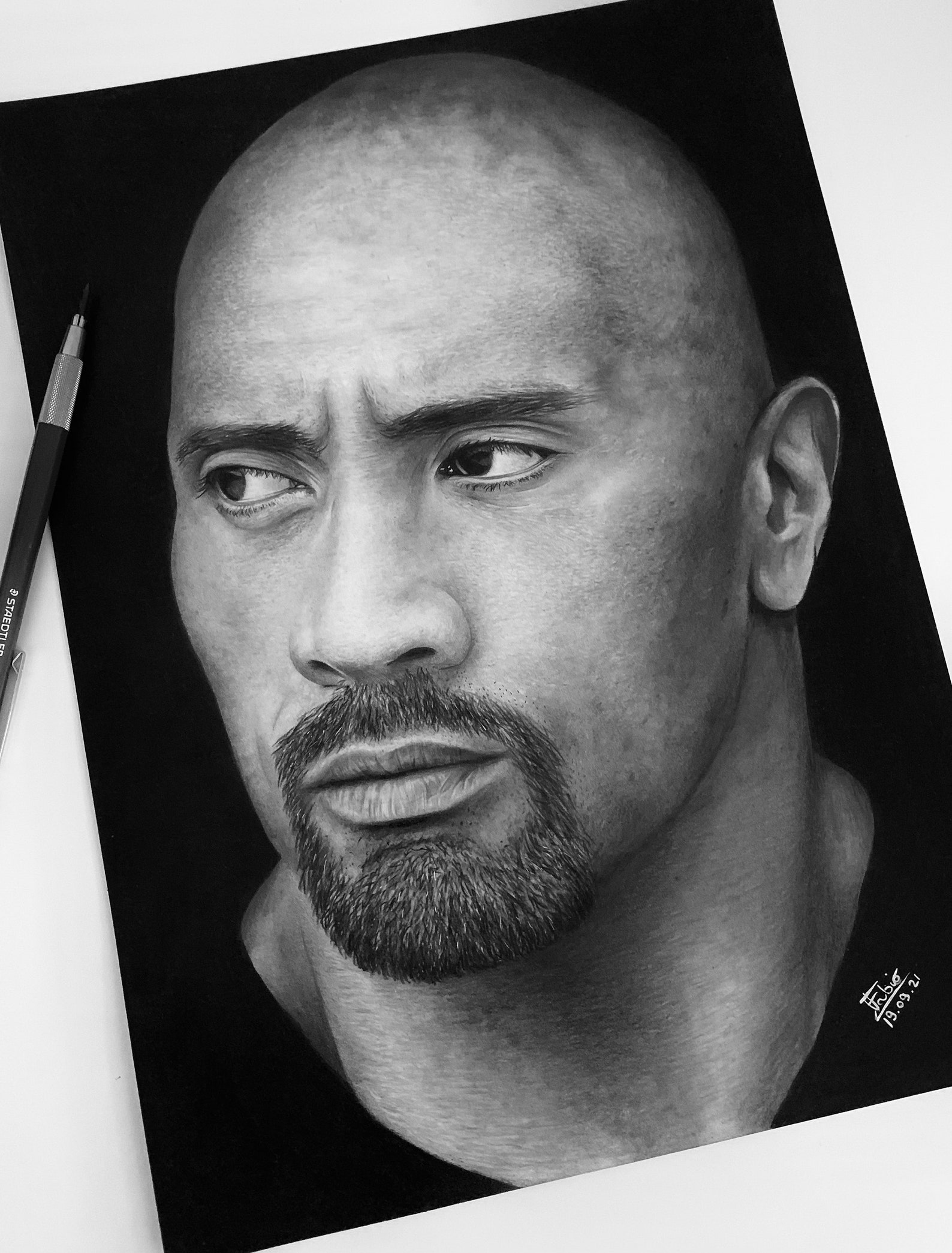 The Rock Drawing Prints (dwayne Johnson) - Etsy
