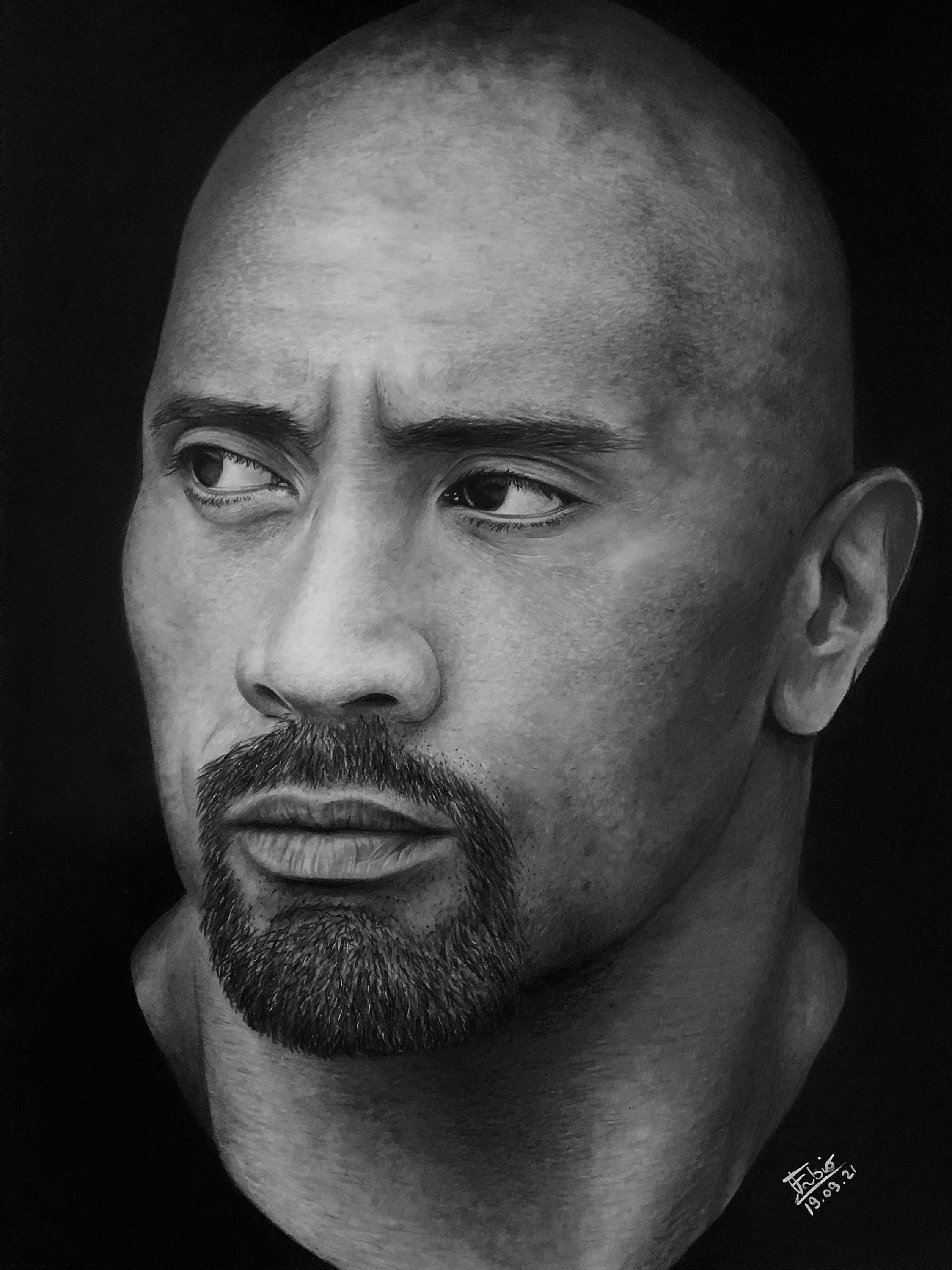 The Rock Drawing Prints (dwayne Johnson) - Etsy