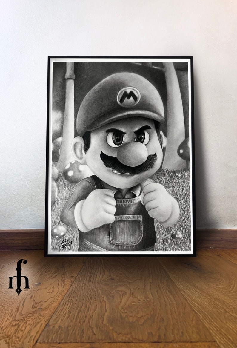 Super Mario Bros Original Drawing With Pencils - Etsy