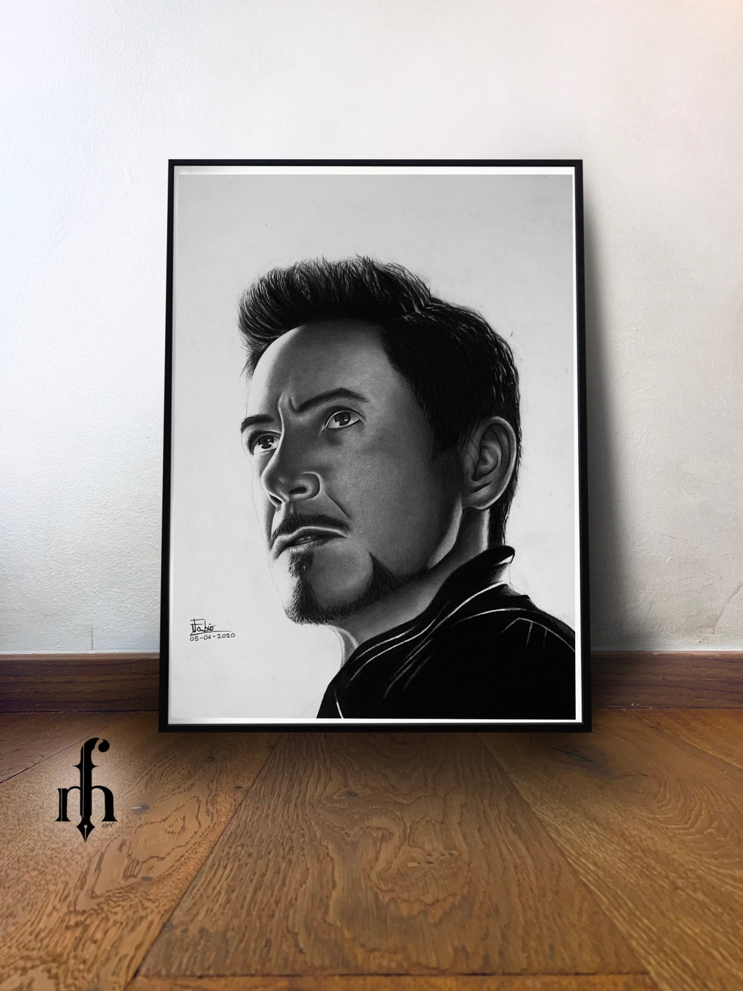 Tony Stark Original Drawing iron Man - Etsy
