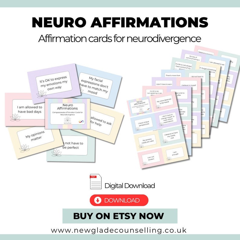 Neuro Affirmation Cards, Affirmation Cards for Neurodivergence ...