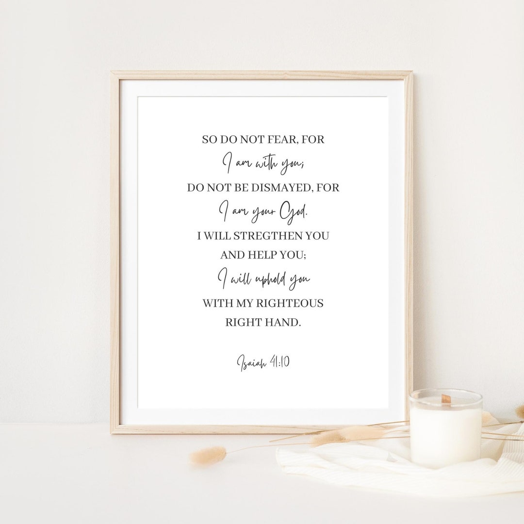Isaiah 41:10 Bible Verse Print Minimal Scripture Wall Art - Etsy