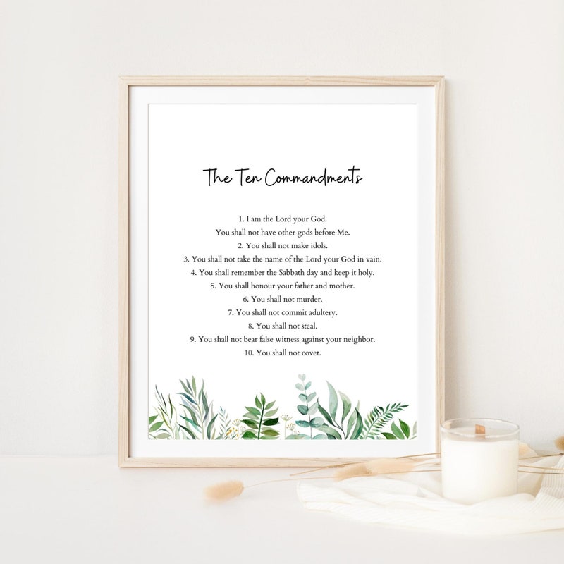 Ten Commandments Poster - Etsy