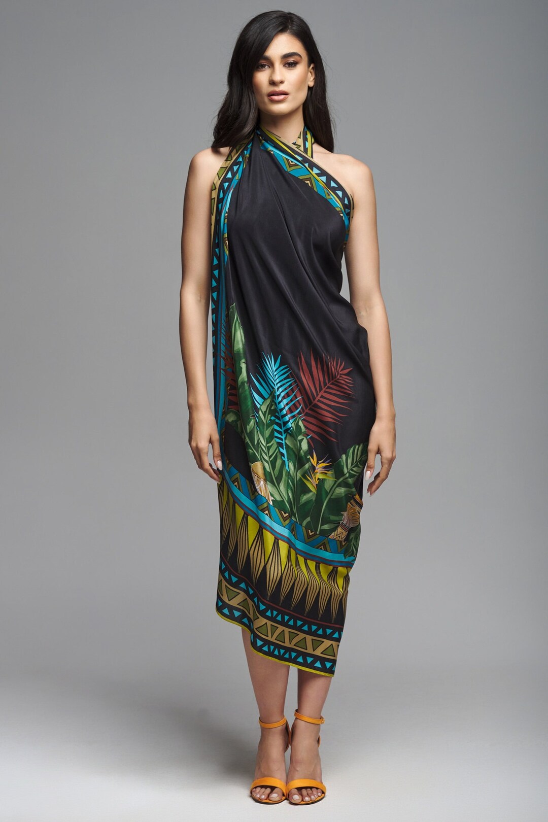Silk Pareo Sarong Beach Swimsuit Cover up Bikini Cover up Beach Wrap ...