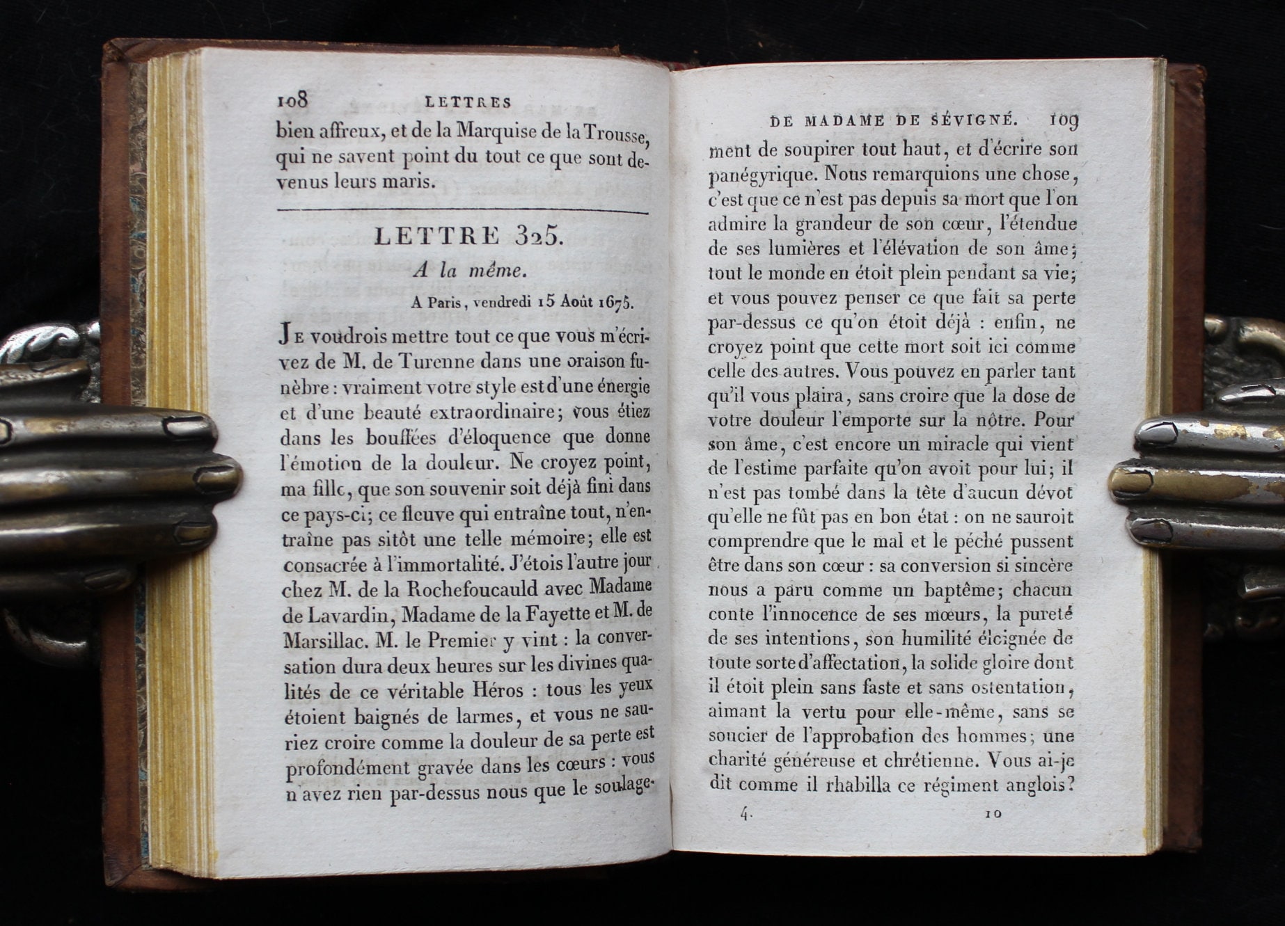 1820 Letters of Madame De Sévigné French Literature Set of 6 Elegantly ...