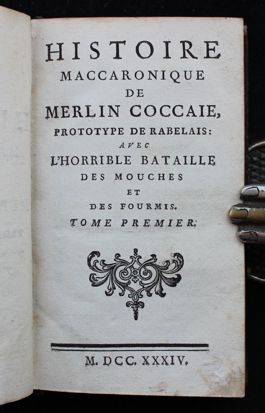1734 Macaronic History of Merlin Coccaie, Prototype of Rabelais Teofilo ...