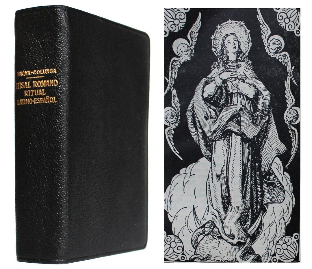 1956 Catholic Church Liturgy Roman Rite Missal in Spanish & Latin misal ...
