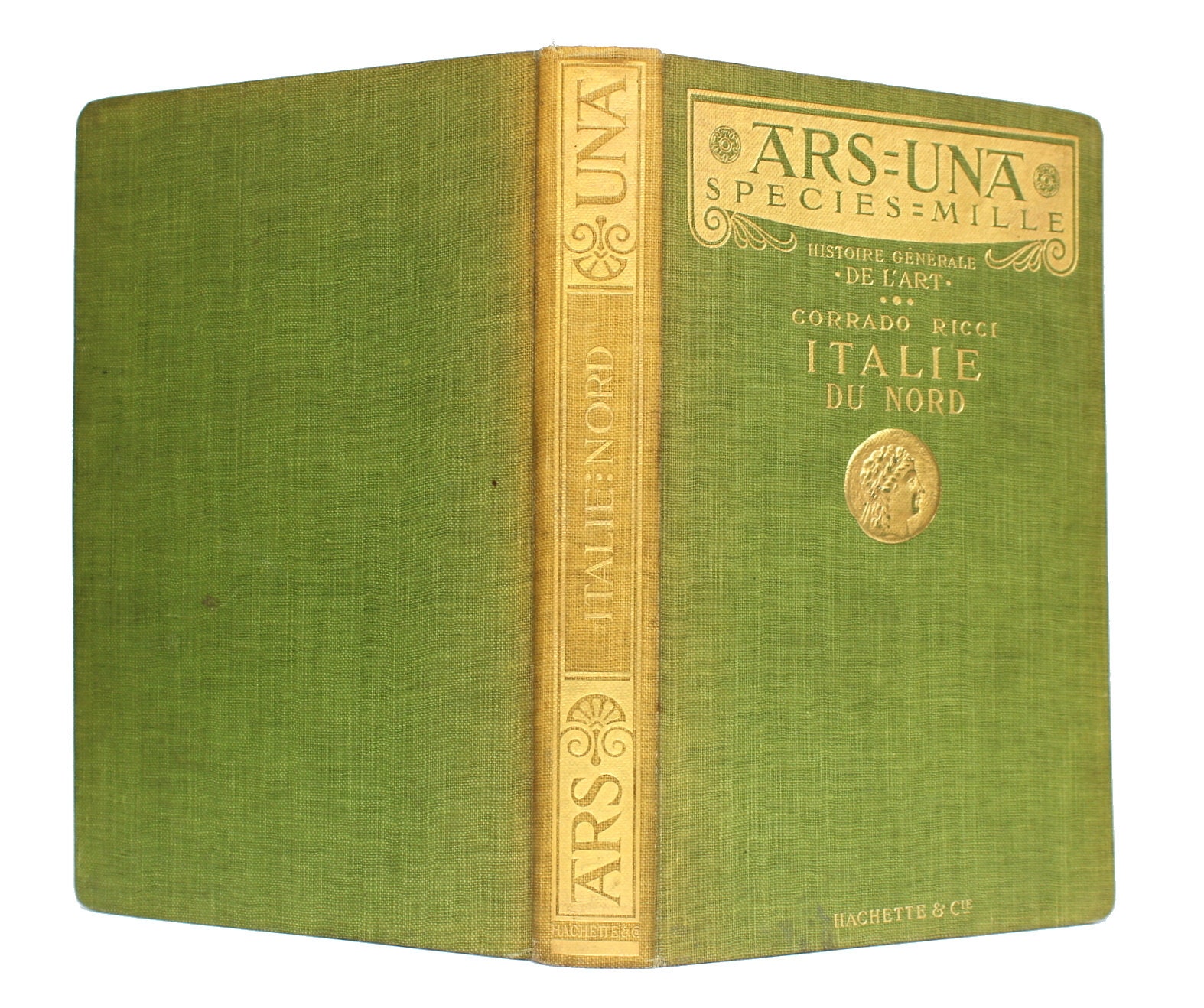 1913 History of Art in Northern Italy Book, Illustrated Green Cloth ...