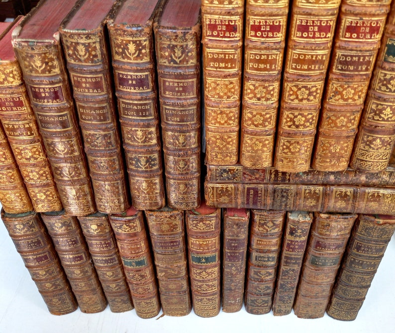 1700s Antique Book From the 18th Century Decorative Leather - Etsy