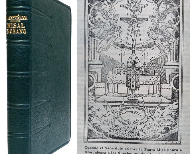 1961 Roman Missal Illustrated Misal Romano Vintage Book Spanish ...
