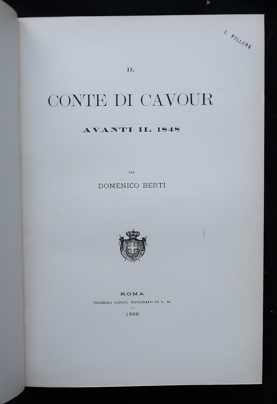 1886 Italy Life of Count of Cavour Italian Politician, Economist ...