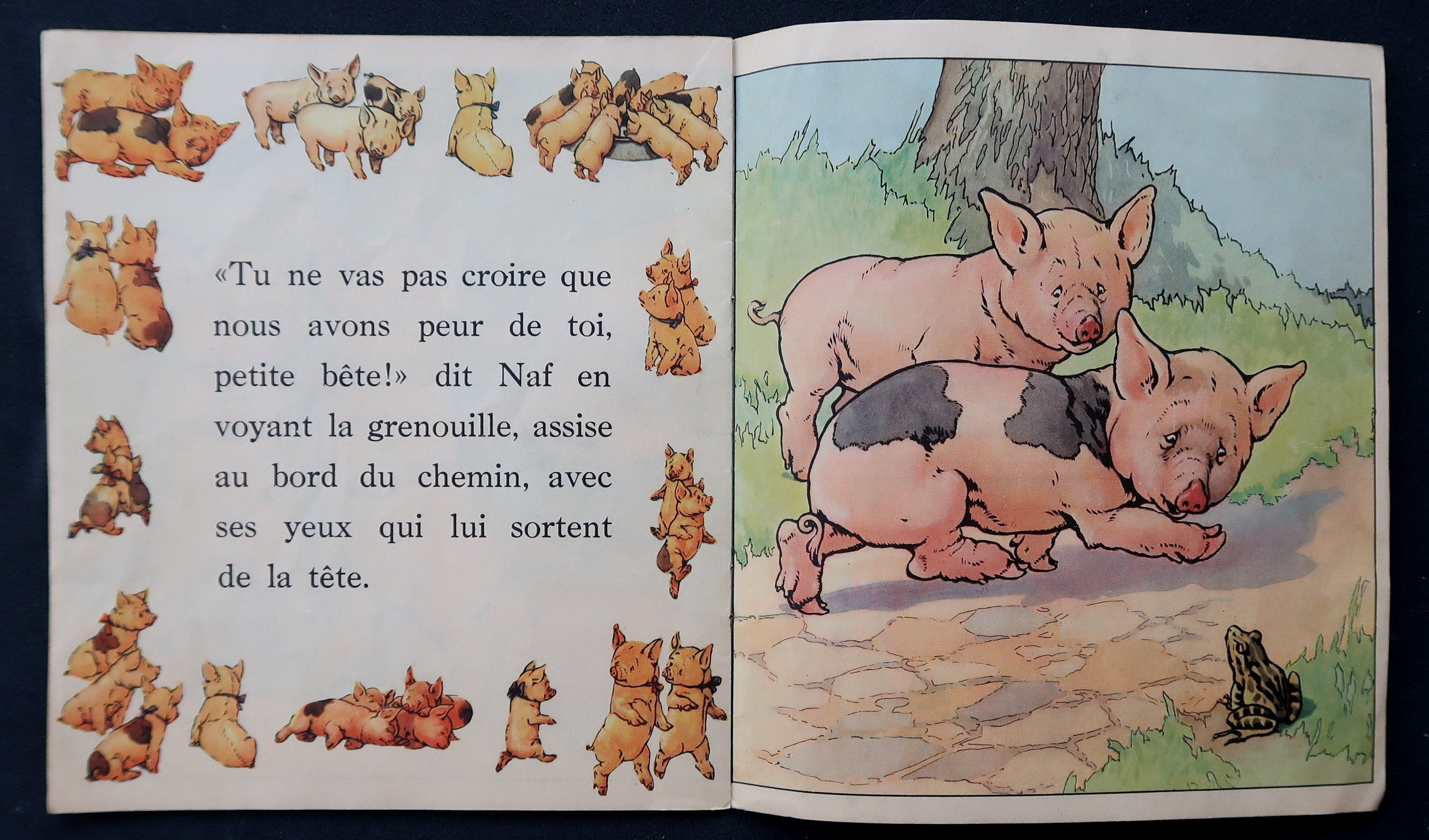 1954 Little Pigs Vintage Children's Book Petits Cochons Illustrated ...