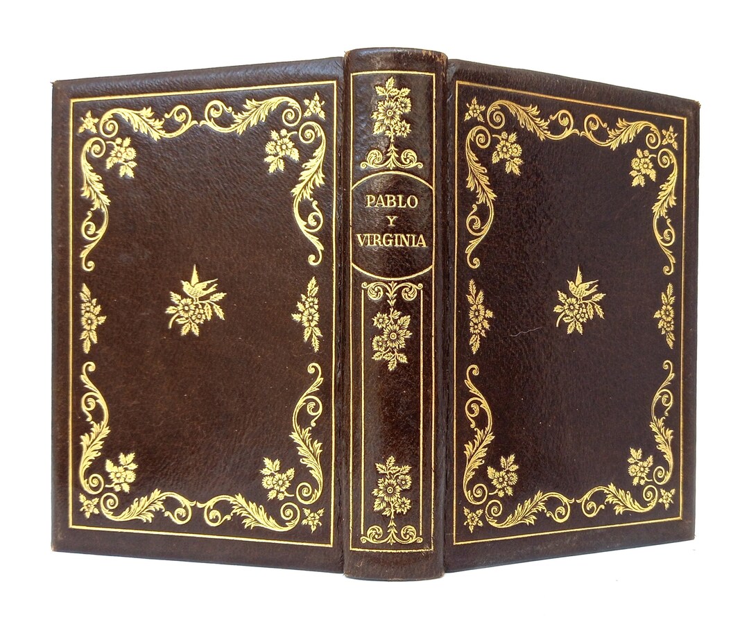 Pablo Y Virginia: 1945 Illustrated Spanish Edition, Leather Binding - Etsy
