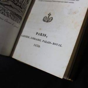 Antique 19th Century French Book | Decorative Leather Binding | Gilt ...