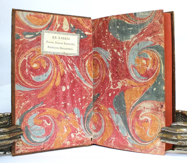 1780 Antique Bible Tobit, Judith, Esther & Job Text in Latin and French ...