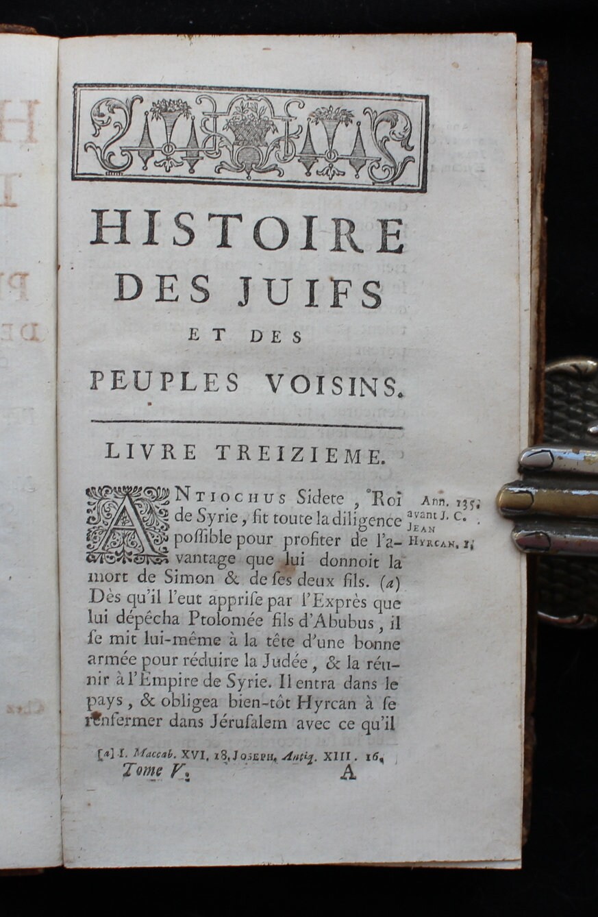 1742 History of the Jews and Neighbouring Nations Fold-out Map of ...