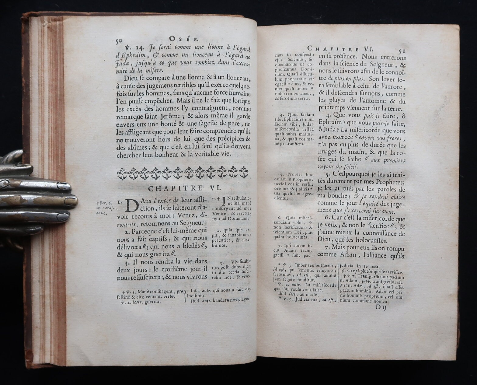 1711 Antique Bible the Twelve Minor Prophets Text in Latin and French ...