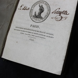 Antique French Book | 19th Century Leather Binding, Gilt Spine - Etsy
