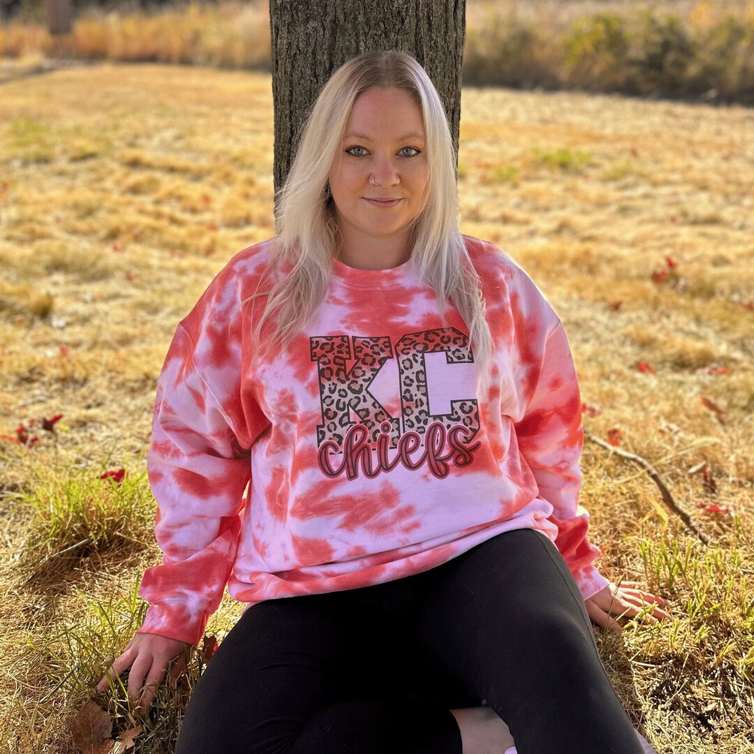 KC Chiefs Womens Sweater - Tie-dye KC Sweater - Tie-dye Sweater ...