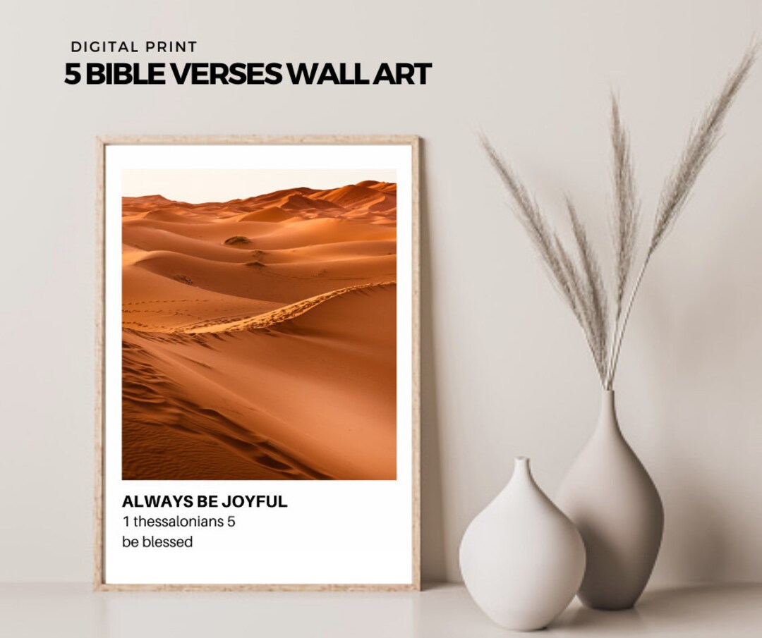 5 Posters With Bible Verses Decoration for Christian House Baptism Gift ...