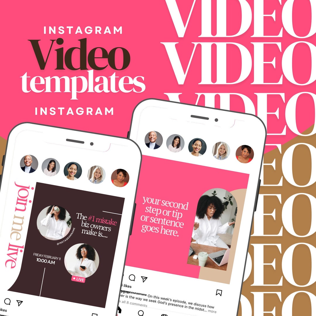 Canva Instagram Video Templates: Business & Social Media (digital ...