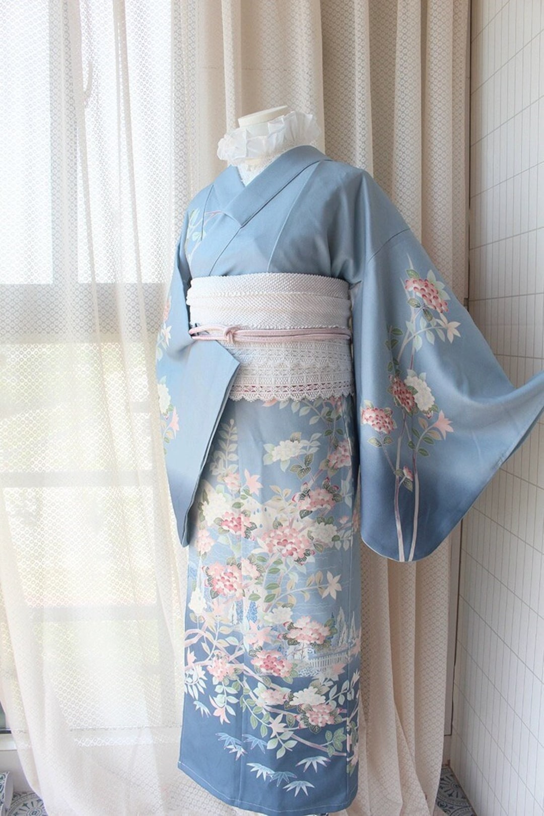 Light Blue Japanese Kimono / Women Kimono /easy Wear Kimono - Etsy Light Blue Japanese Kimono / Women Kimono /easy Wear Kimono - Etsy