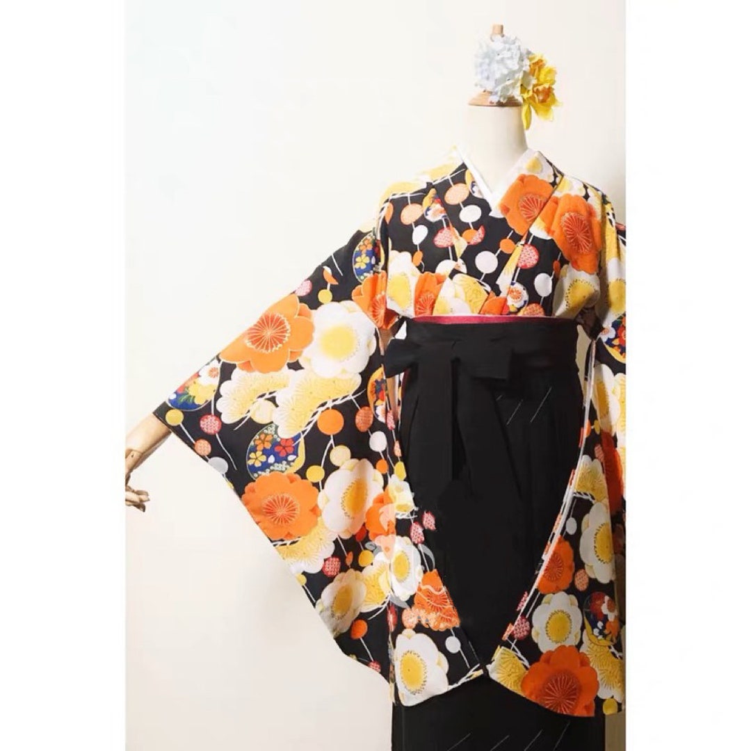 Kimono for Hakama, Kofurisode Kimono, Women Hakama Kimono, - Etsy Sweden