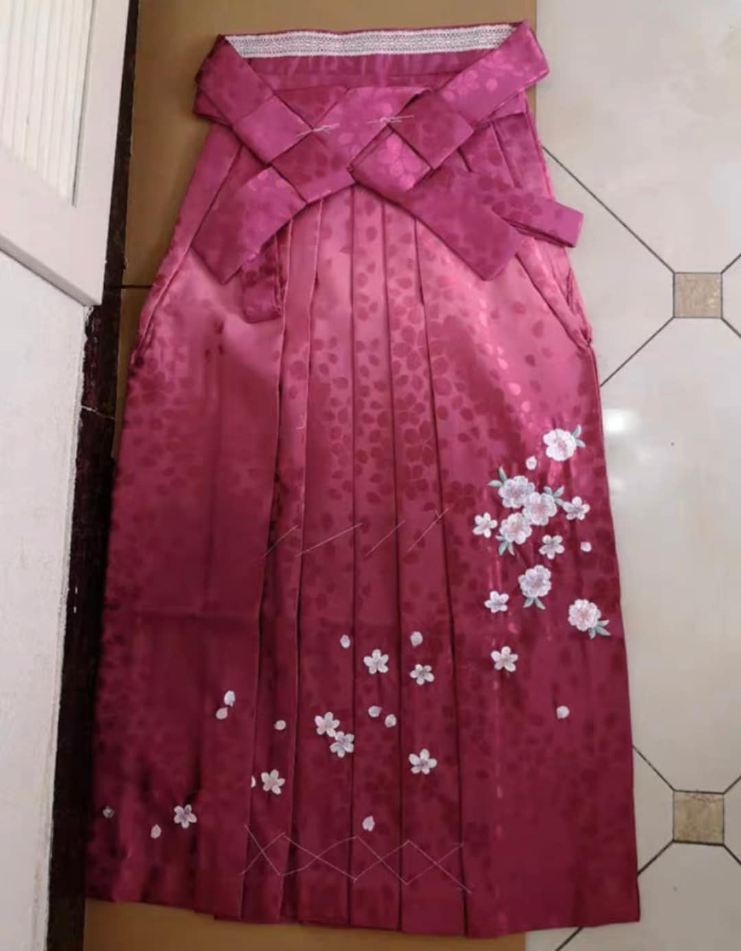 Japanese Women Hakama With Embroidery/ Japanese Hakama Woman Hakama Skirt/ Traditional Hakama ...