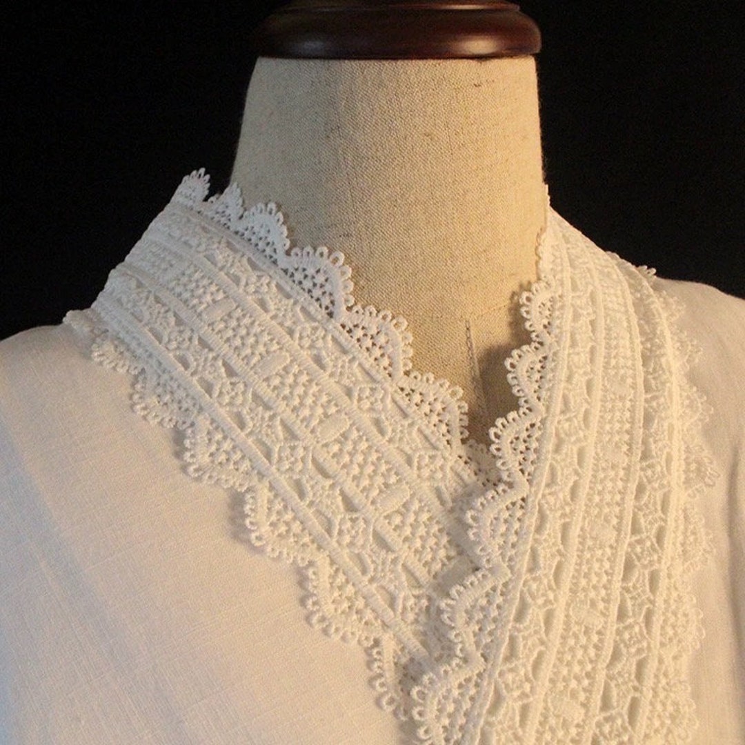 Lace Collar Juban/ Furisode Juban, Sleeve Length 44cm/83cm, an White ...
