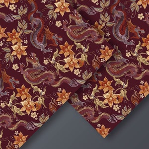 2 Sheets 5070cm Chinese Dragon Wrapping Paper/ Luxury Gift - Etsy