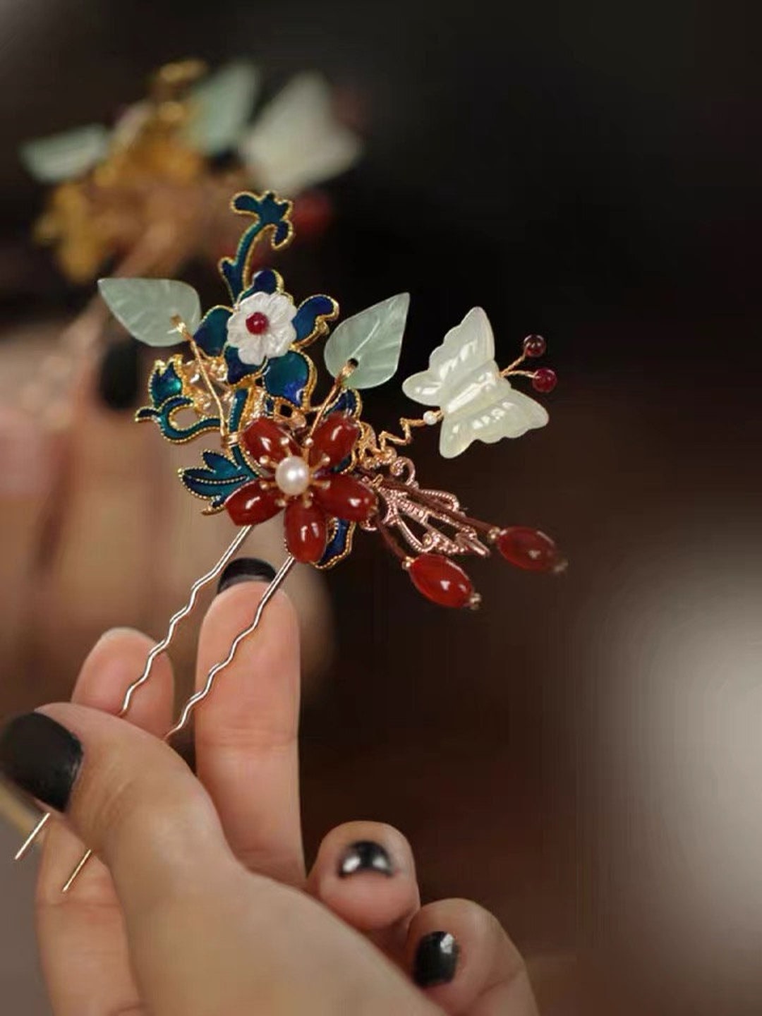 Chinese Hair Pins/chinese Hair Sticks/ Flower Hair Pin/hanfu Hair Pin ...