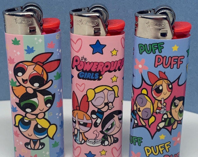Bic Lighter - Cute Lighter - Puff Girls - Stoner Lighter - Etsy