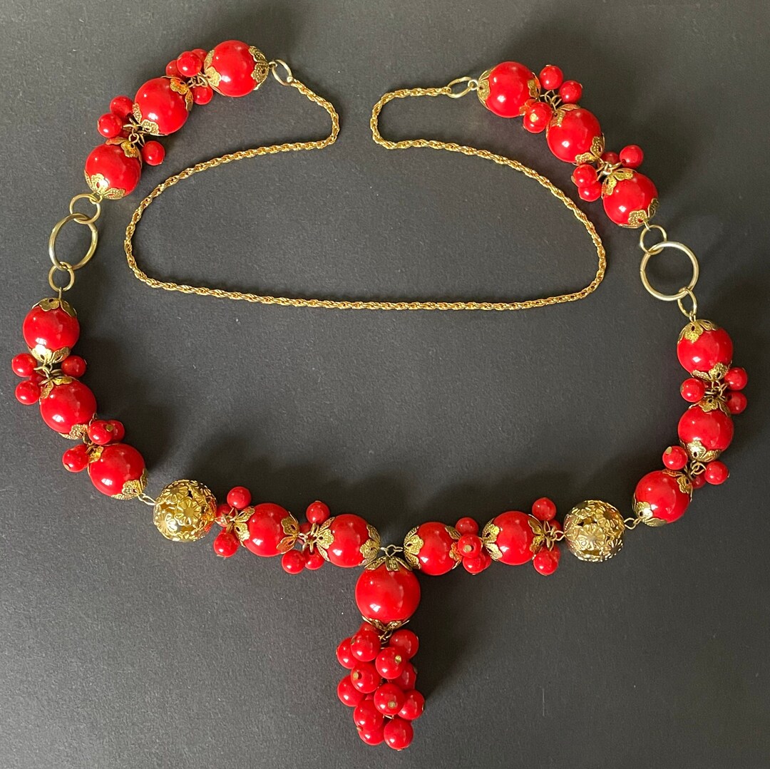 Huge True Vintage Early Plastic Bright Lipstick Red and Gold Tone Long ...