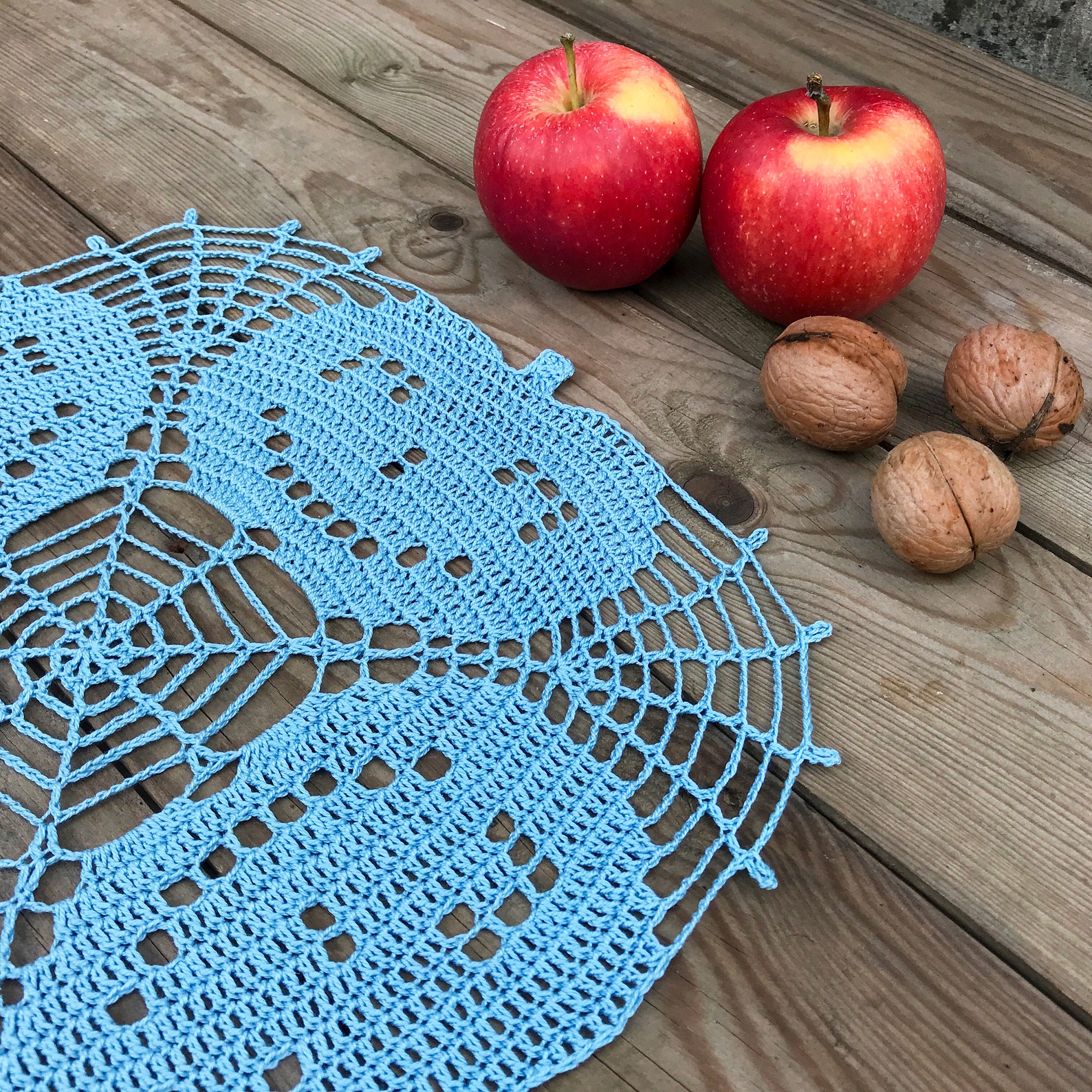 Blue Pumpkin Crochet Doily Halloween Crochet Pumpkin Doily - Etsy