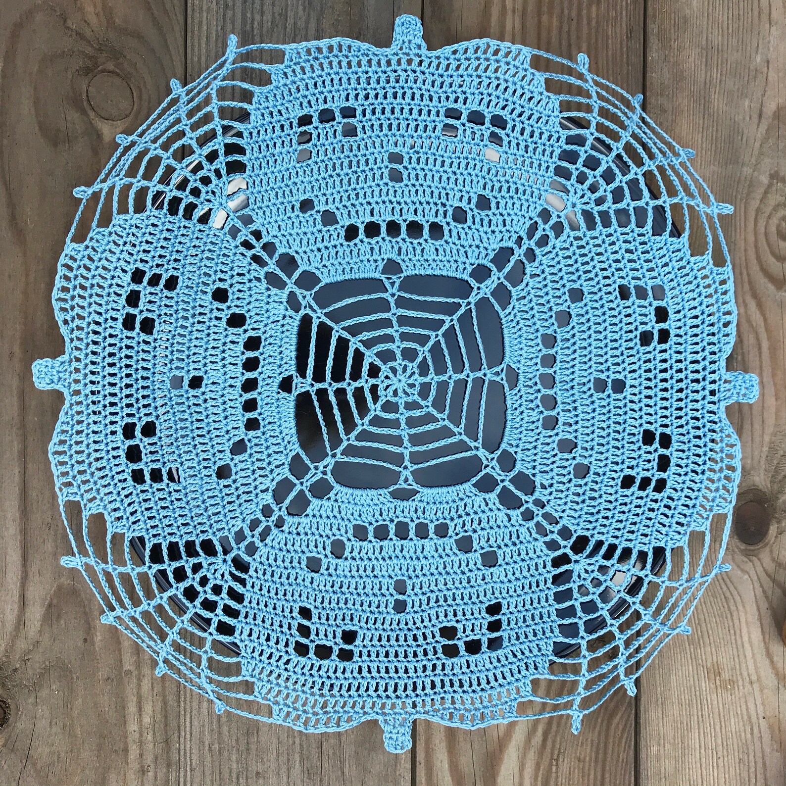 Blue Pumpkin Crochet Doily Halloween Crochet Pumpkin Doily Halloween ...