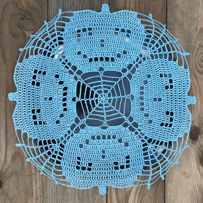 Blue Pumpkin Crochet Doily Halloween Crochet Pumpkin Doily Halloween ...
