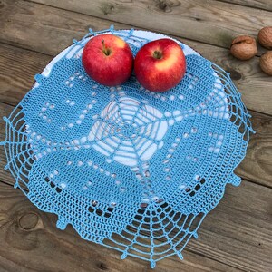 Blue Pumpkin Crochet Doily Halloween Crochet Pumpkin Doily Halloween ...