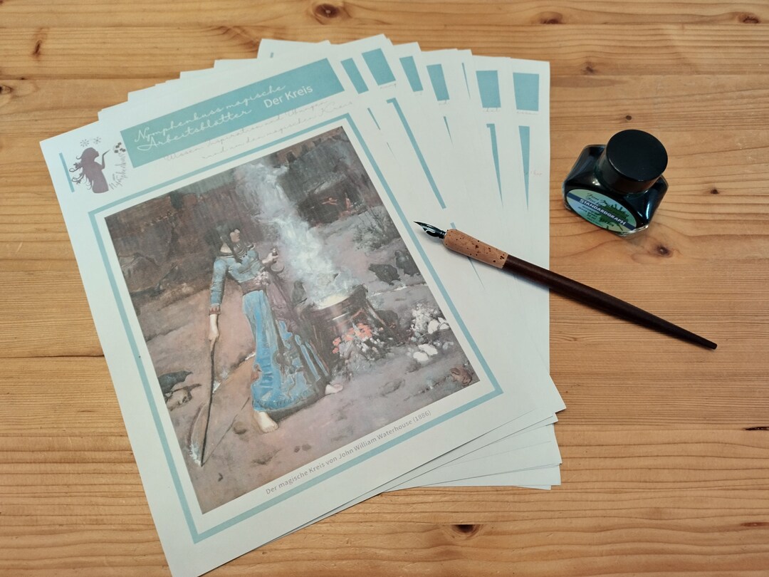 Magic Circle Nymph Kiss Magic Worksheets Workbook Digital Download Pdf ...