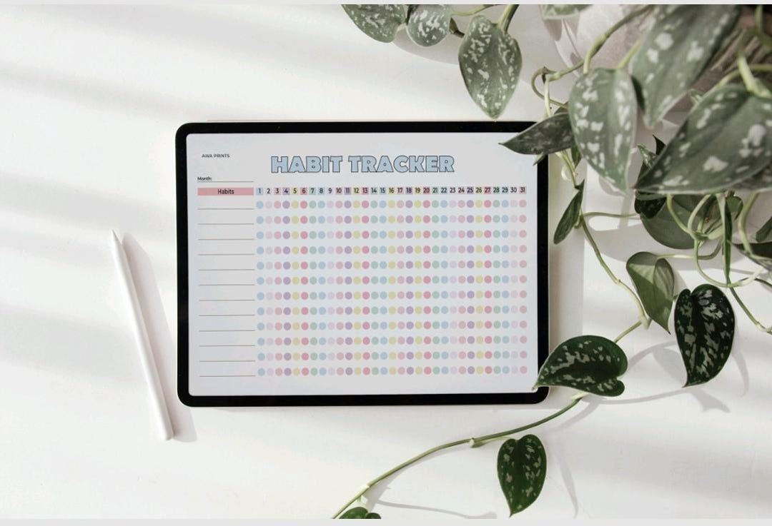 31 Day Printable Habit Tracker- Daily Goal Settings PDF for ...