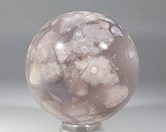 Pink Flower Agate Sphere - Etsy