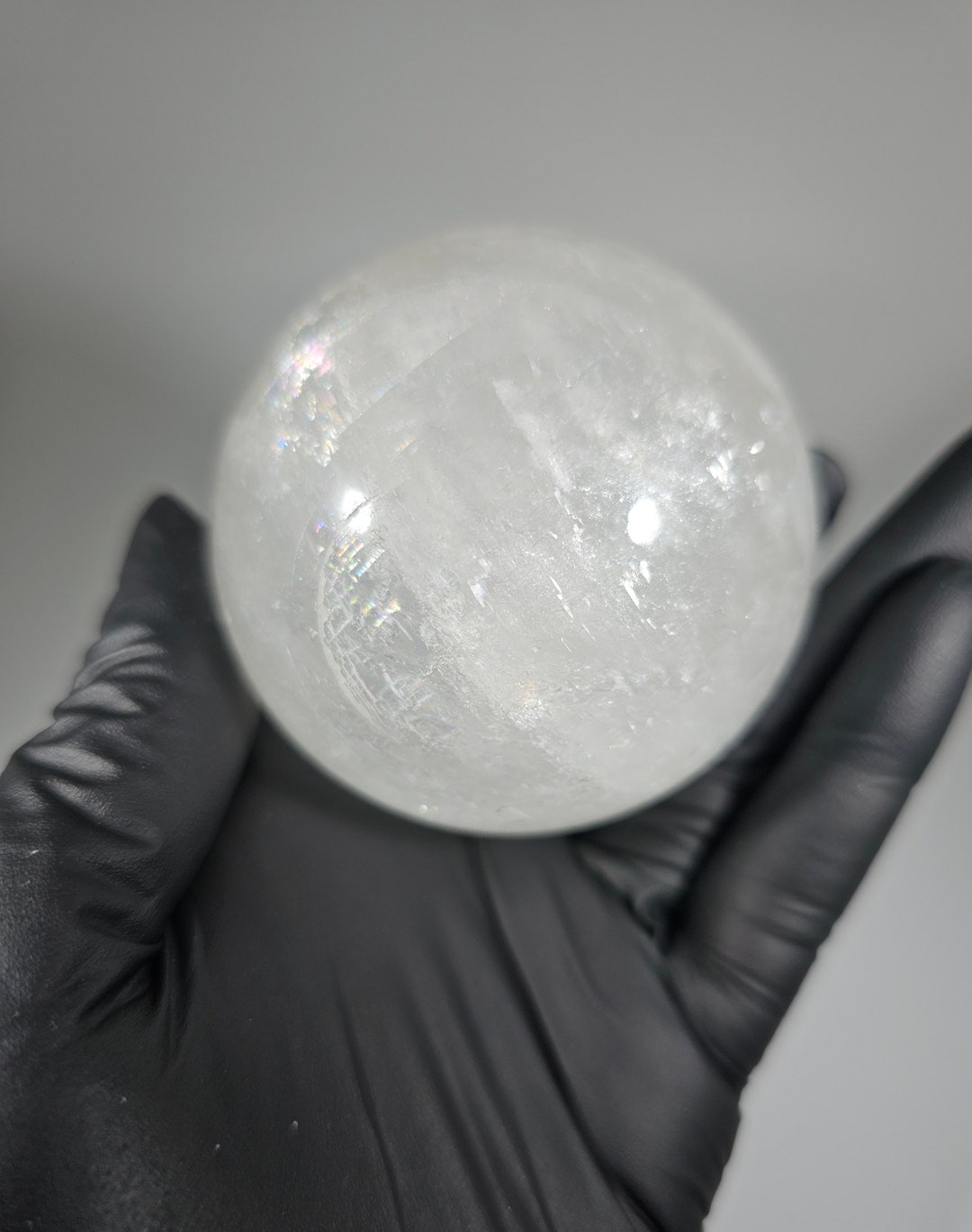 61mm White Calcite Sphere - Etsy